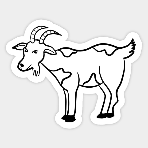 Stick figure goat - Stick Figure Goat - Sticker | TeePublic